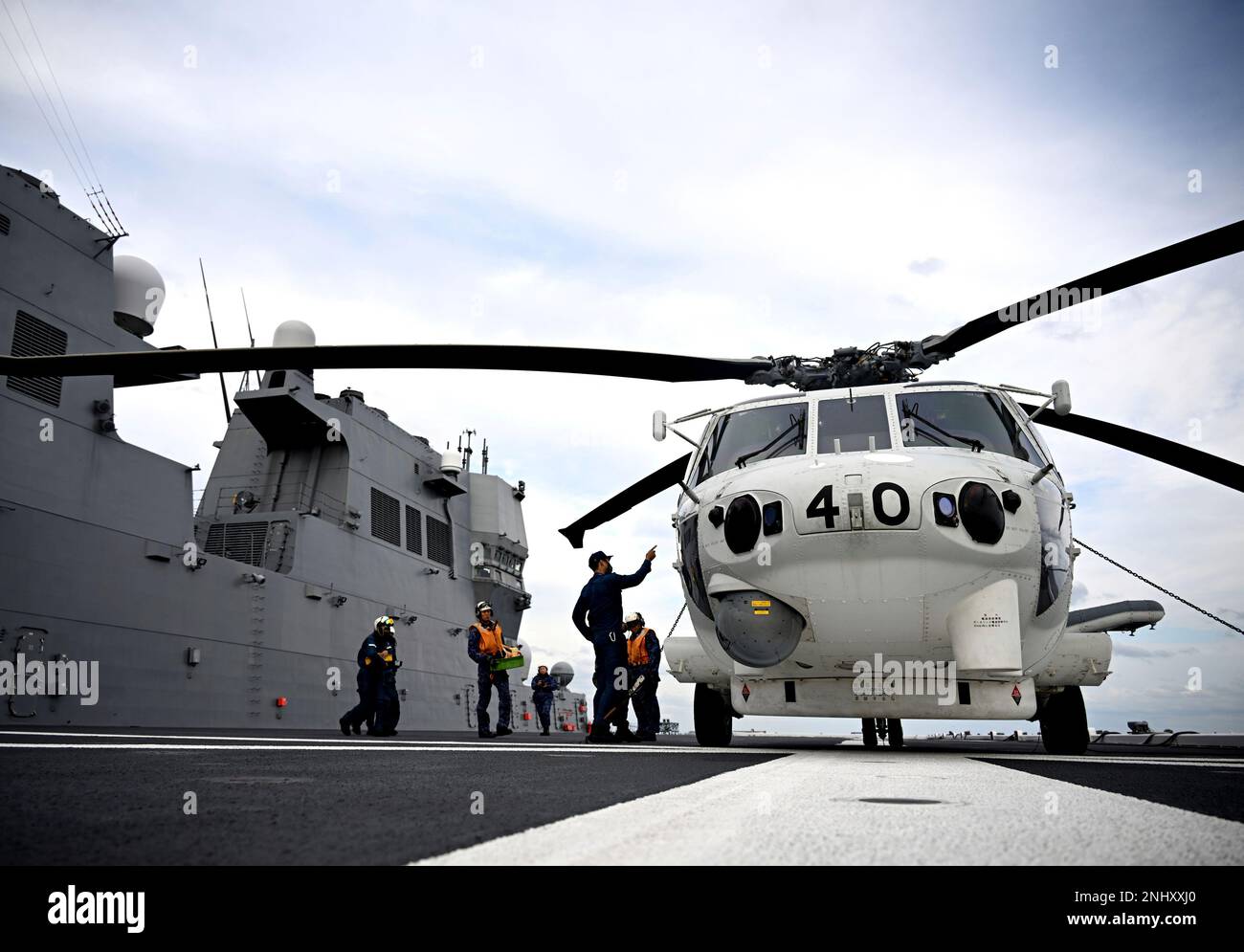 Japanese Maritime Self-Defense Forces deploy its SH 60 K helicopter on ...