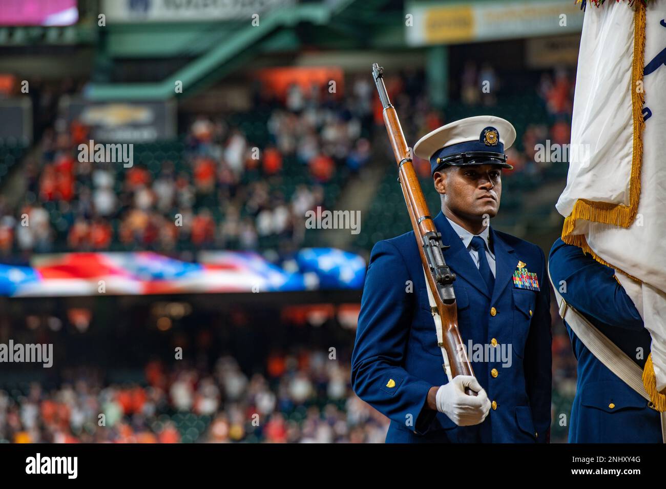 Petty Officer 1st Class Cristofer Madrid, a yeoman from Coast Guard Air ...