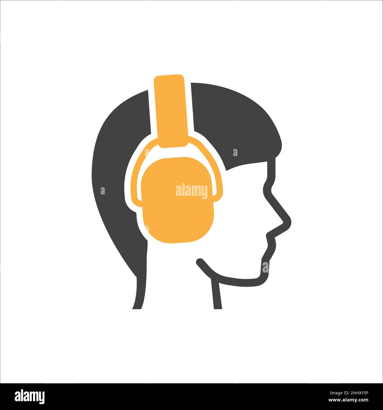 Construction worker icon. Safety man icon. Safety Ear protection icon ...