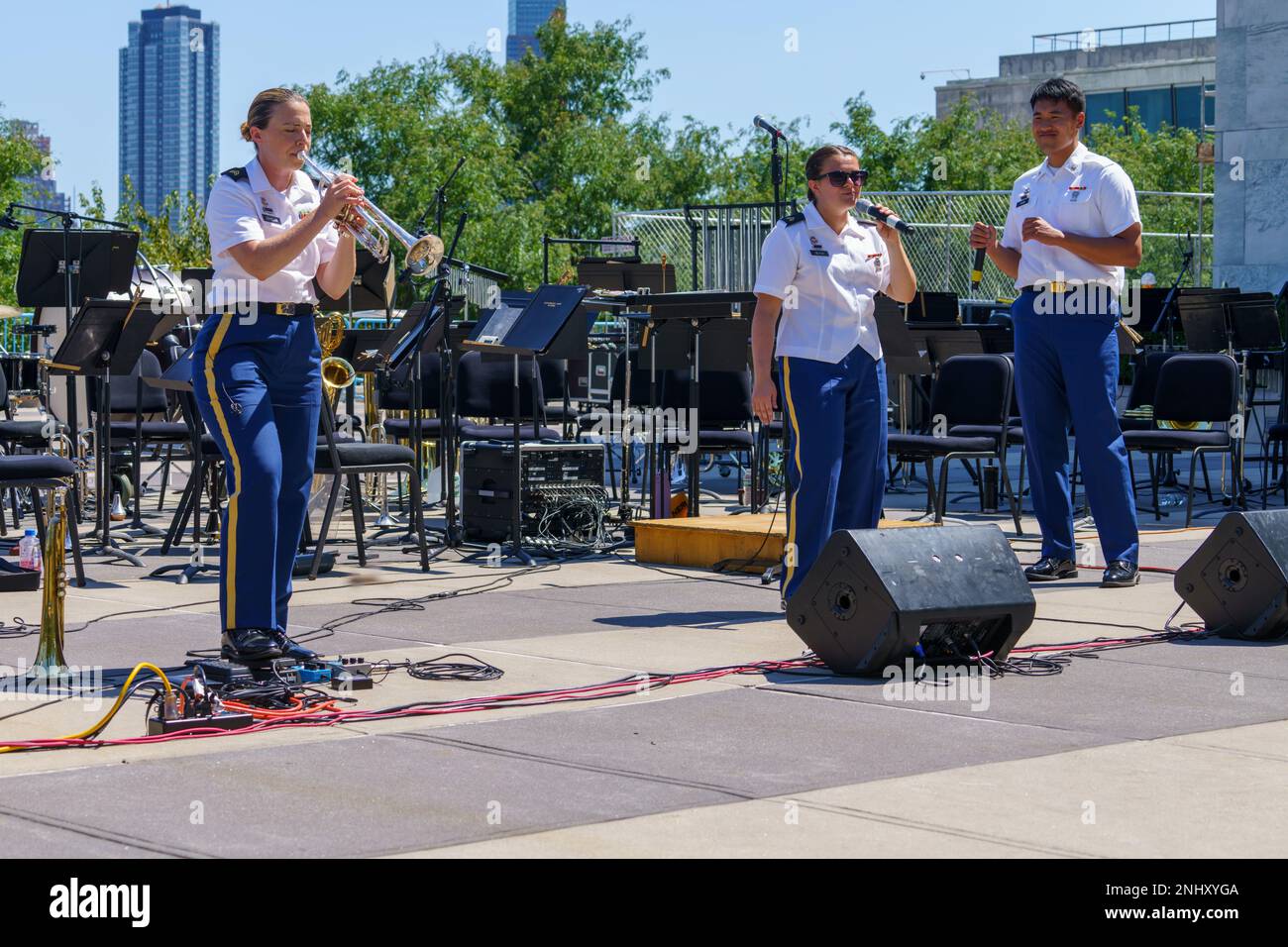 U.S. Army Sgt. Johnson, assigned to the 42nd Infantry Division Band ...