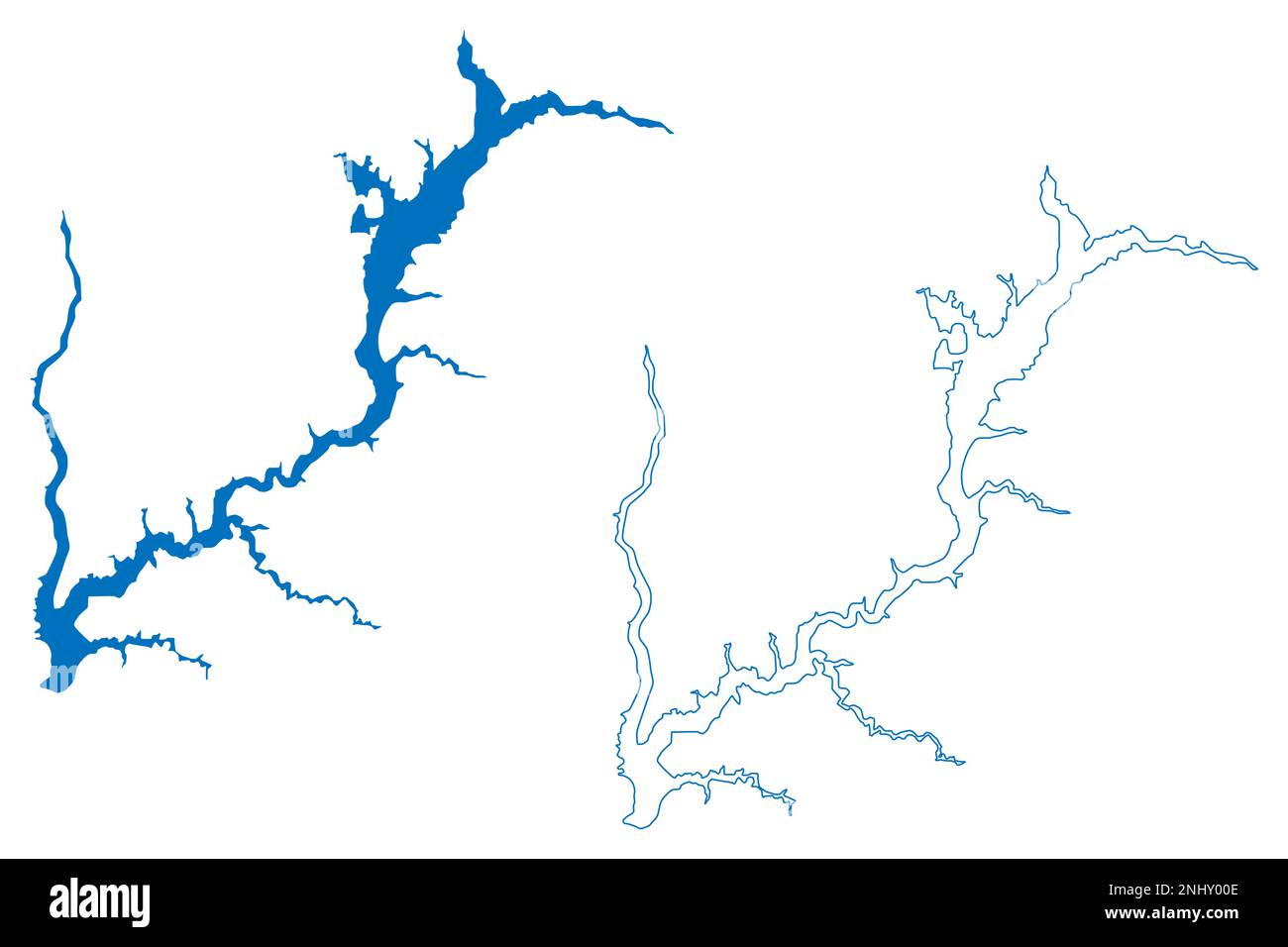 Navajo vector outline map hi-res stock photography and images - Alamy