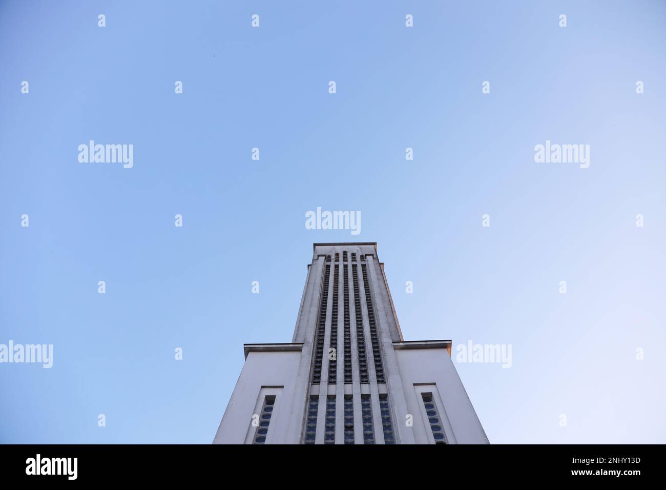 This stunning stock photo features a wide-angle, low viewpoint front ...