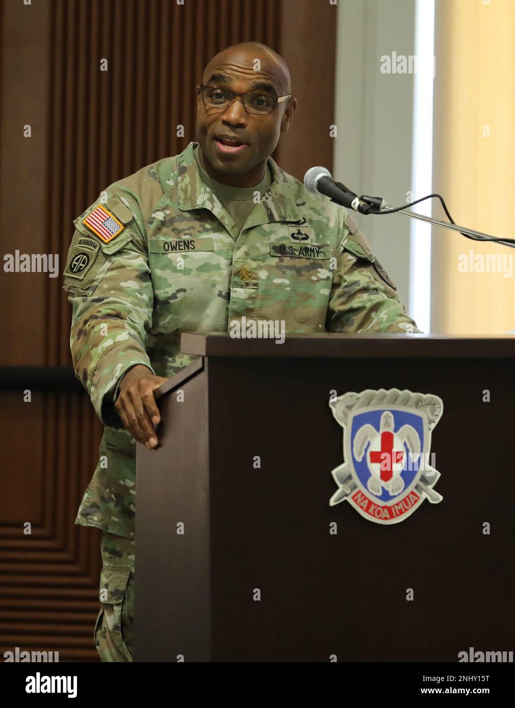 Maj. Carpaccio Owens, executive officer of Public Health Command ...