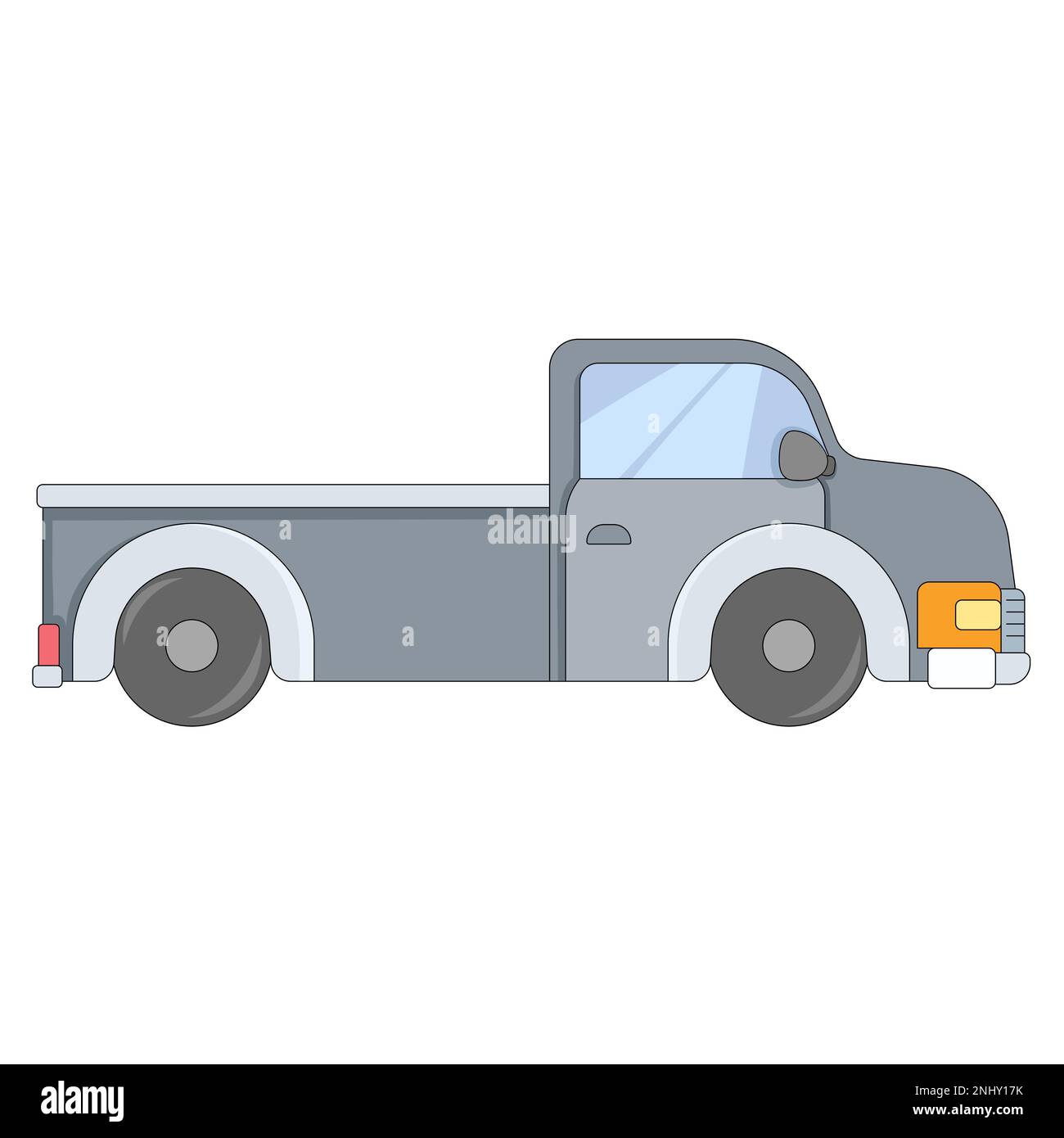 gray classic pickup truck image Stock Vector Image & Art - Alamy