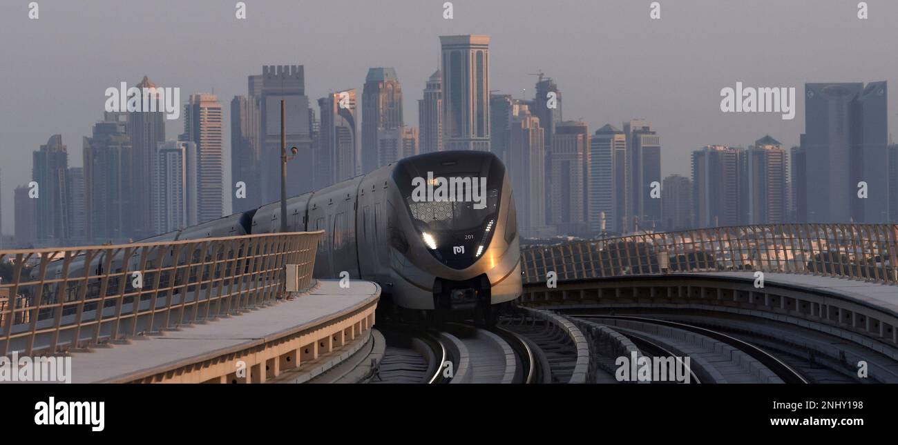 Doha Metro, which is the first underground in Qatar and which was built ...
