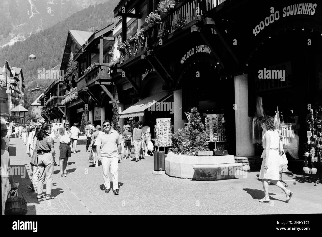 Archives 90ies: Chamonix Mont-Blanc, city center, Haute-Savoie, France ...