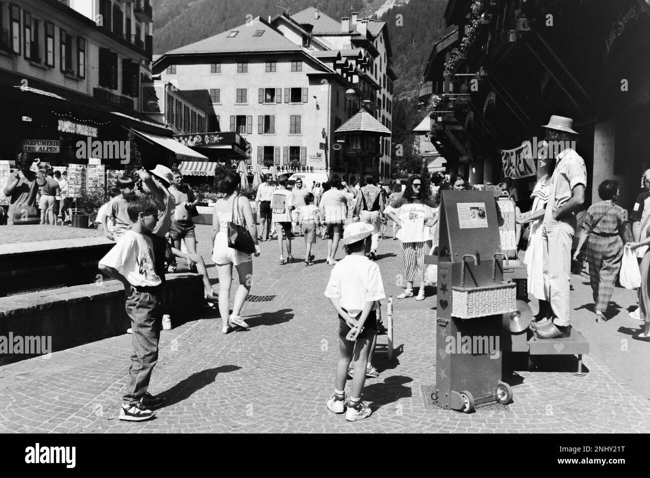 Archives 90ies: Chamonix Mont-Blanc, city center, Haute-Savoie, France ...