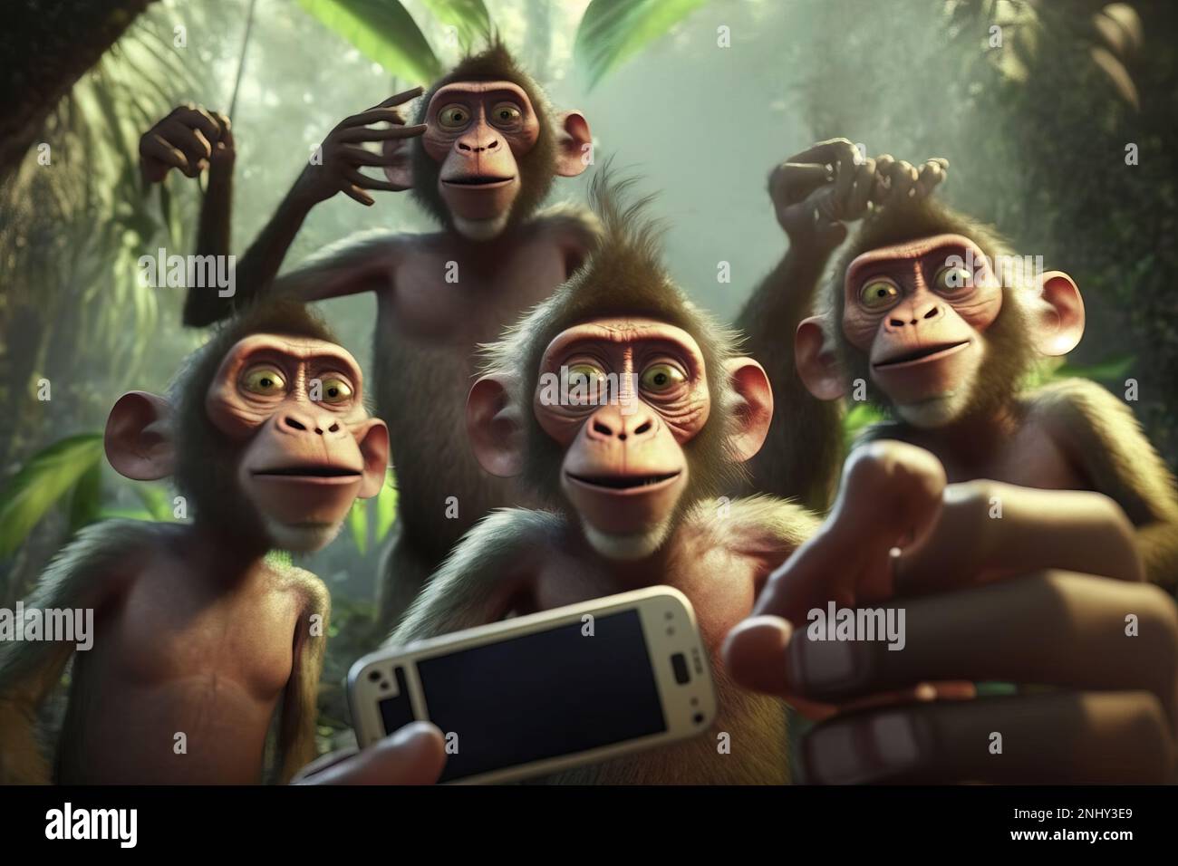 Macaque facial communication hi-res stock photography and images - Alamy