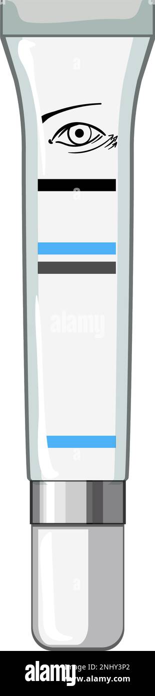 skin eye cream cartoon vector illustration color Stock Vector Image ...