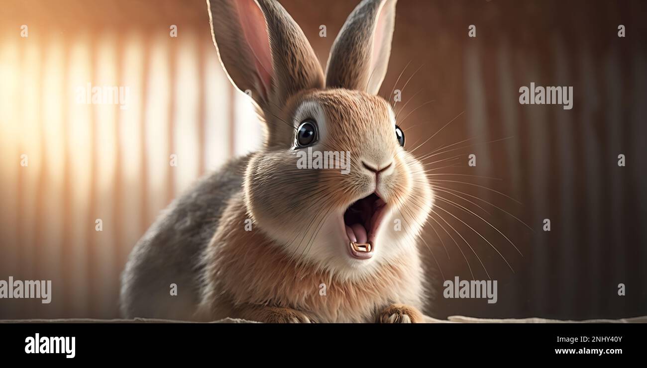 Yawning rabbit hi-res stock photography and images - Alamy