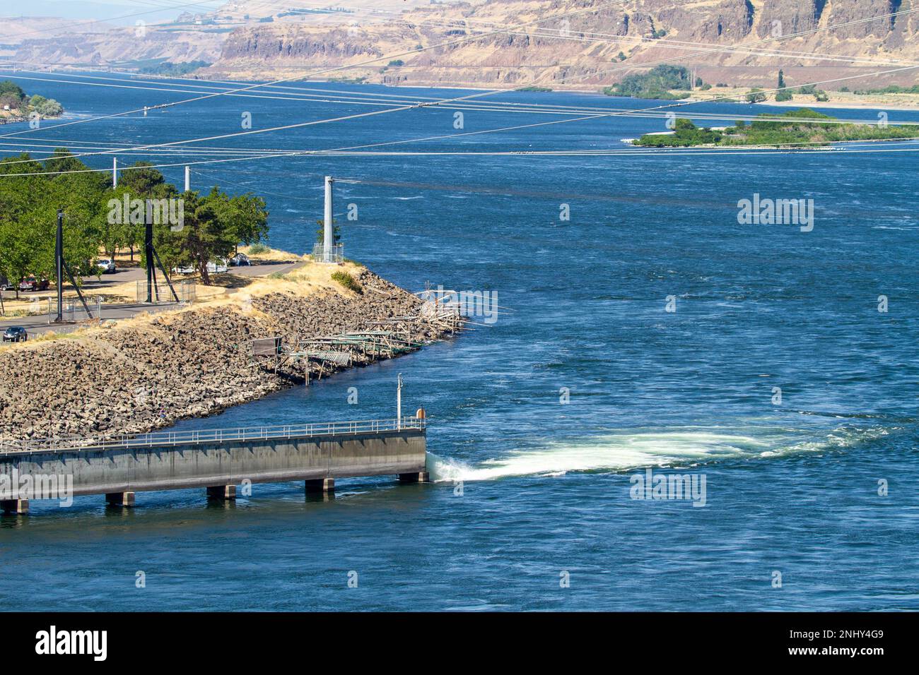 John Day Lock & Dam is located 216 miles upriver from the mouth of the ...