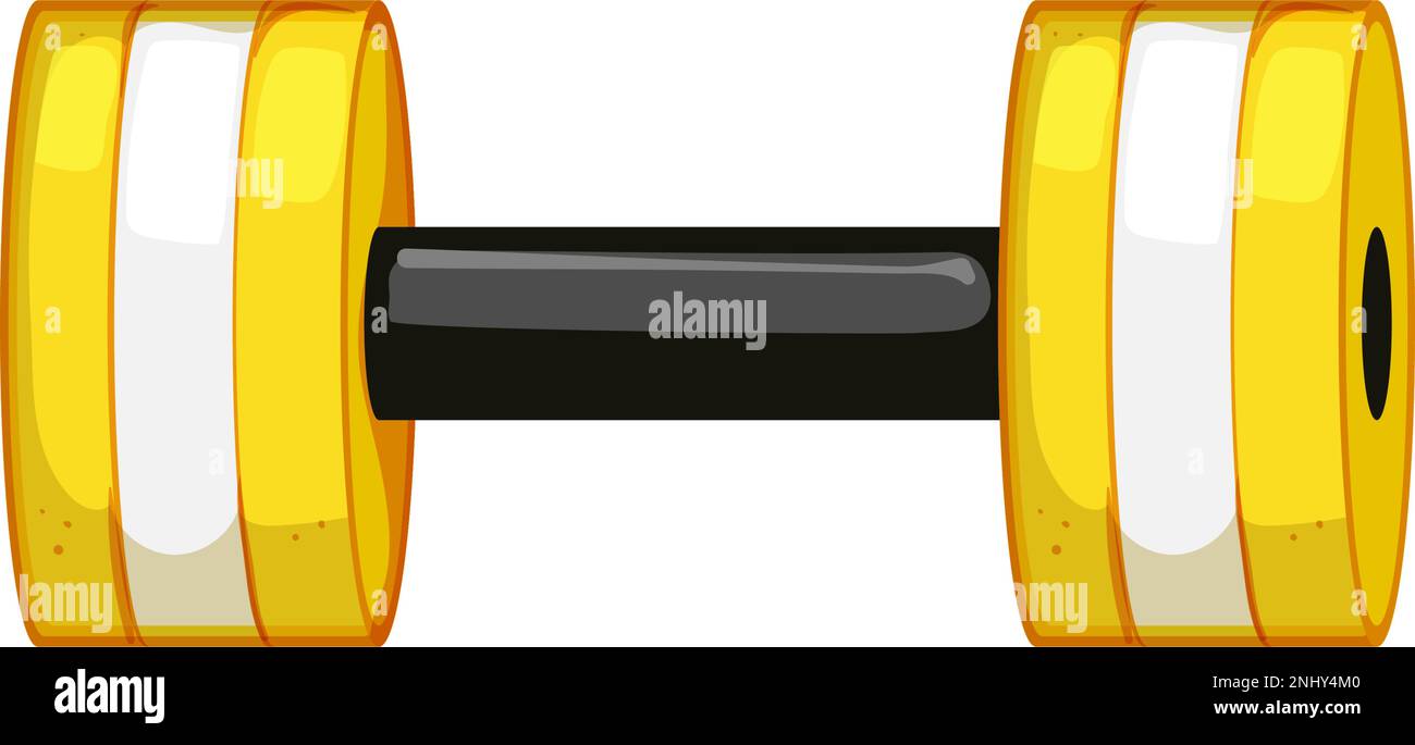 Heavy Dumbbell Cartoon Vector Illustration Color Sign Stock Vector