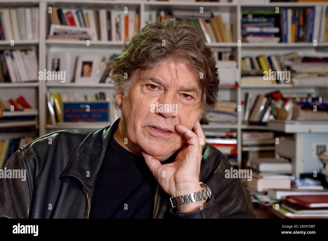 PIERRE PEAN FRENCH INVESTIGATIVE JOURNALIST AT HOME Stock Photo - Alamy