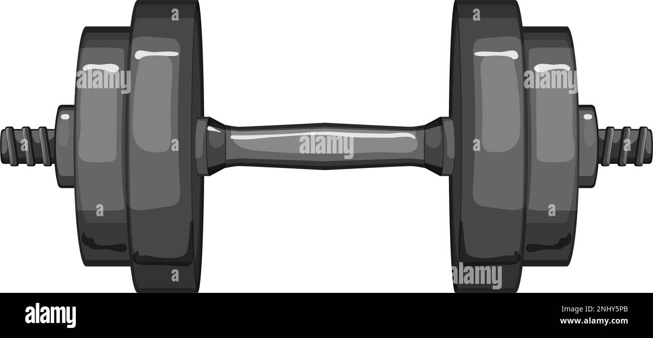equipment dumbbell cartoon vector illustration color sign Stock Vector ...