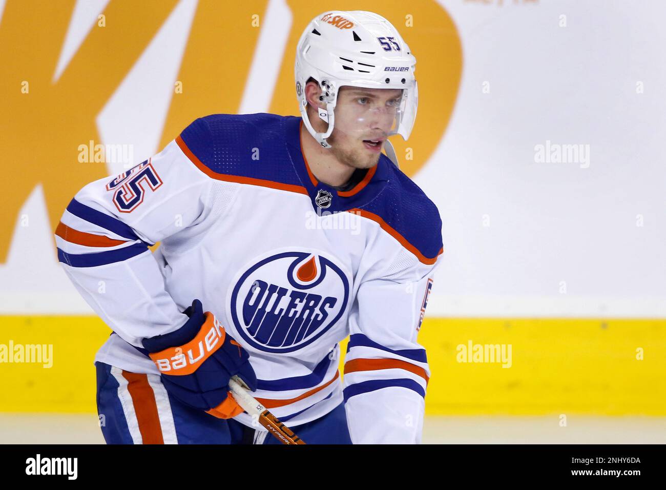 NHL profile photo on Edmonton Oilers player Dylan Holloway during a ...