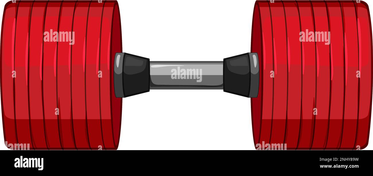 gym dumbbell cartoon vector illustration color sign Stock Vector Image ...