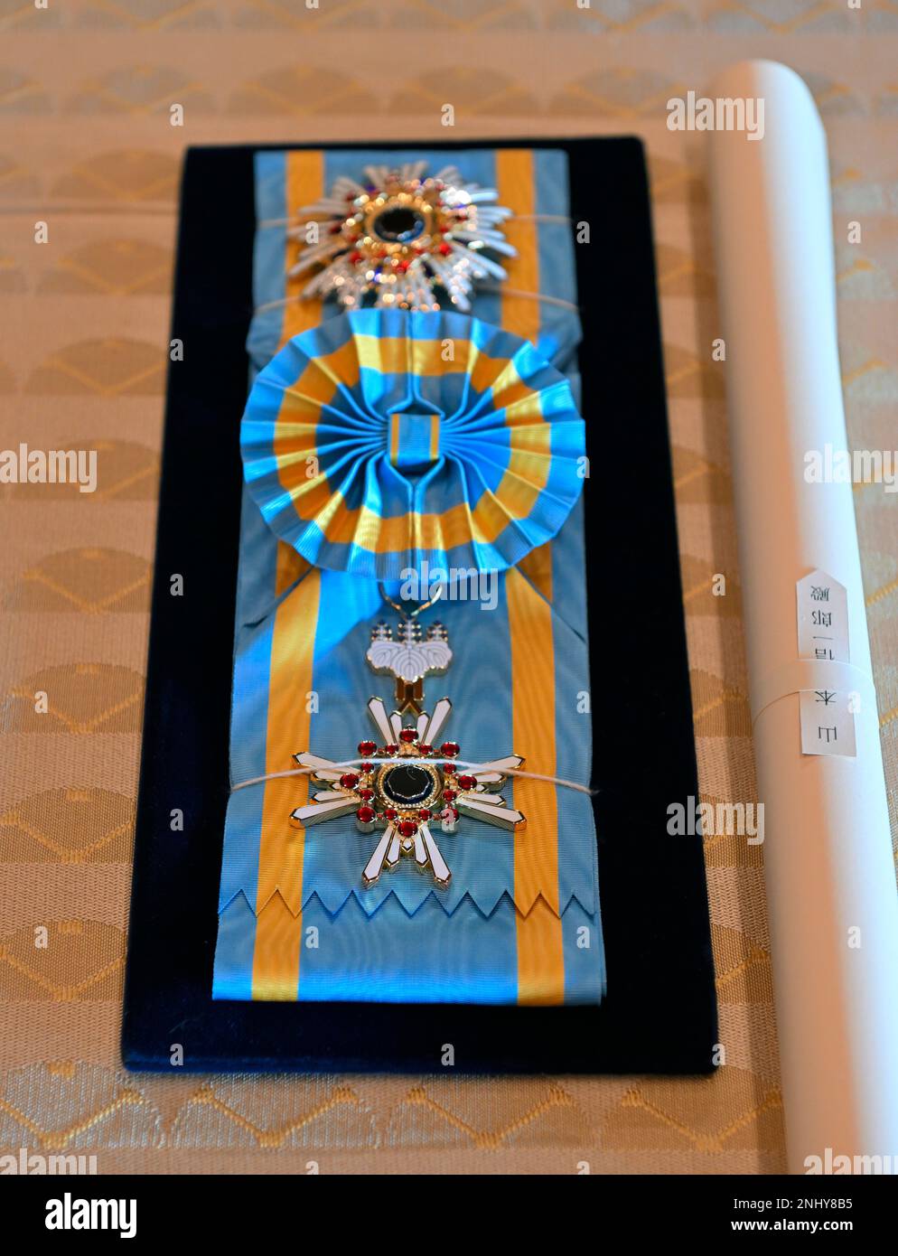 Grand Cordon of the Order of the Rising Sun is pictured at the Imperial ...