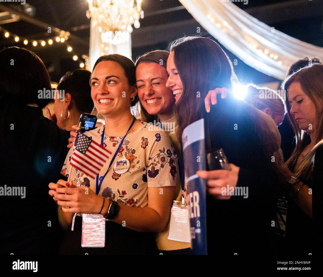 Rebecca Eichmann, left, Abby Holland and Isabel Coughlin, right, laugh ...
