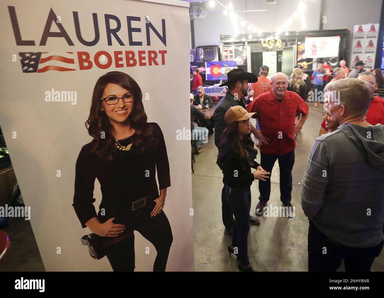 Incumbent U.S. Rep. Lauren Boebert, R-Colo., with her husband, Jayson ...