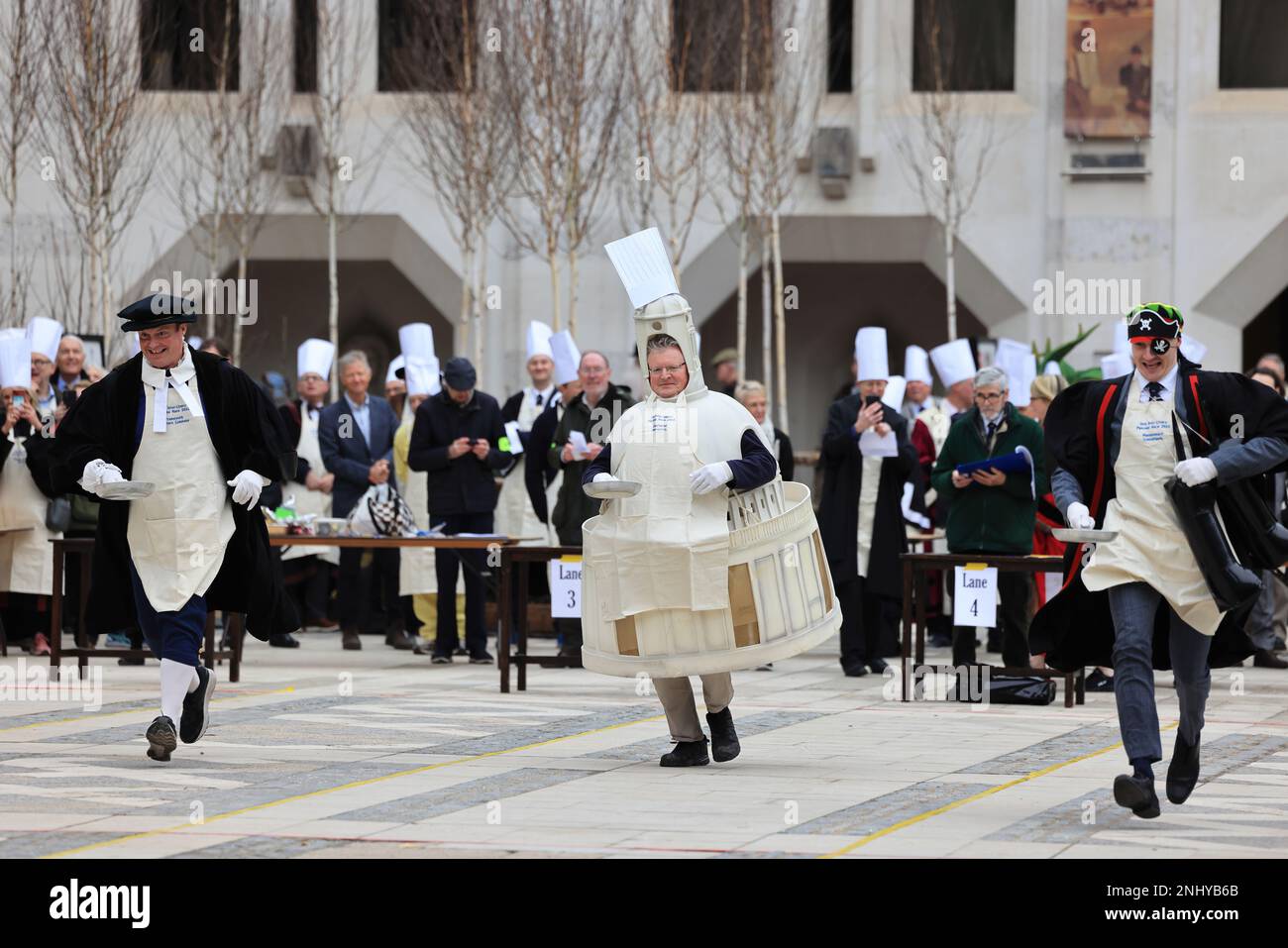 The quirky Inter Livery Pancake Race hosted by the Worshipful Company ...