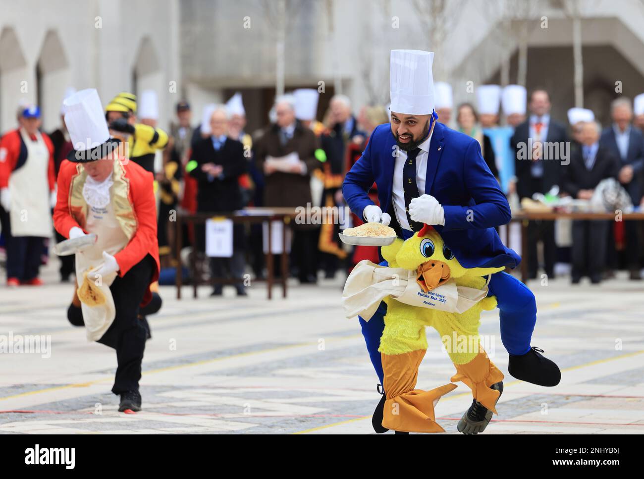 The quirky Inter Livery Pancake Race hosted by the Worshipful Company ...