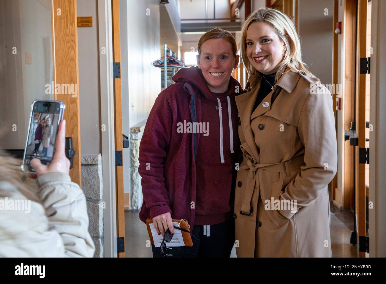 Nandy Dolphin poses for a photo with Iowa Republican U.S ...