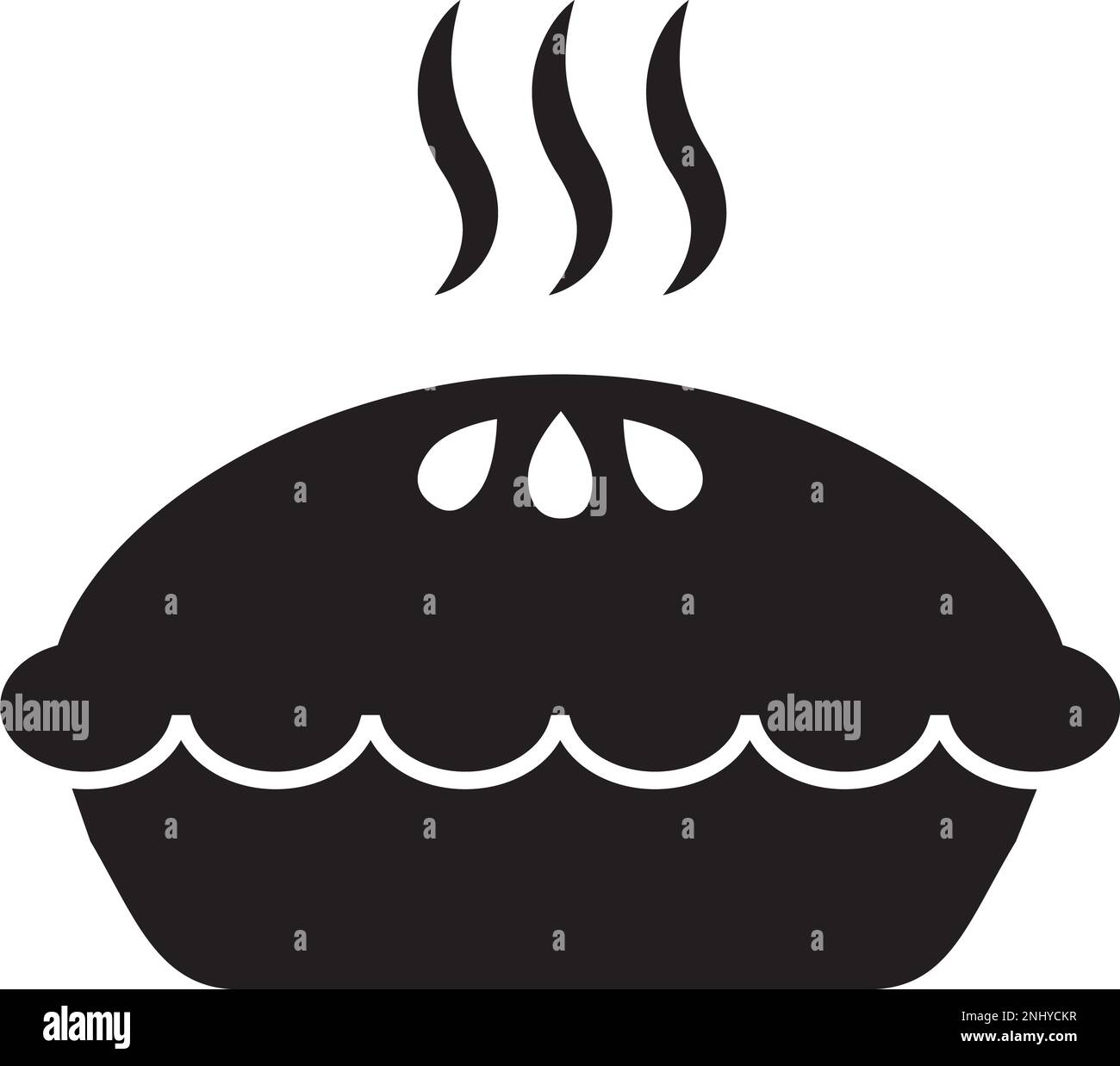 Pie icon on white background. Hot pie sign. flat style Stock Photo - Alamy