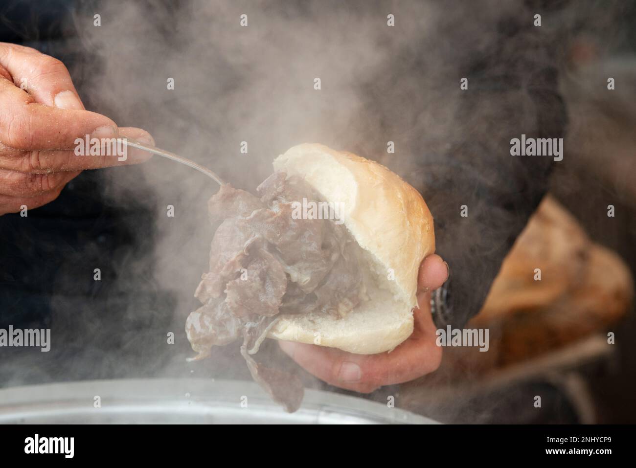 Italy, Sicily, Street Food, Pani Ca' Meusa, Bread with Spleen and Lung ...