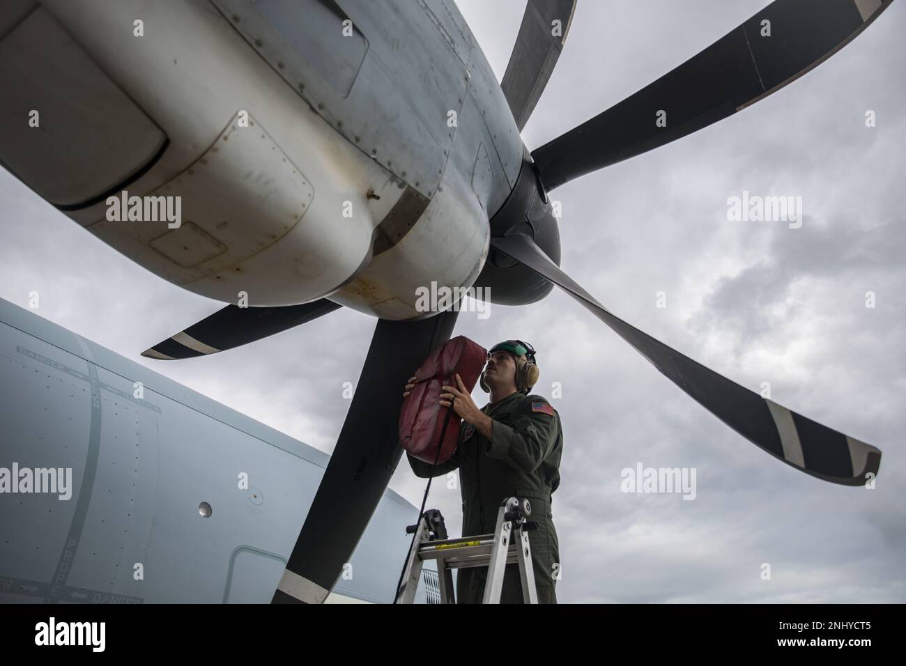 U.S. Marine Corps Cpl. David Cummings, a KC-130J Super Hercules ...