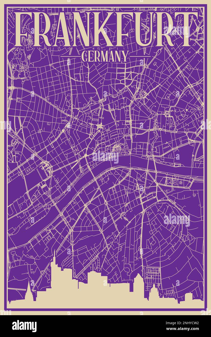 Frankfurt skyline old town Stock Vector Images - Alamy