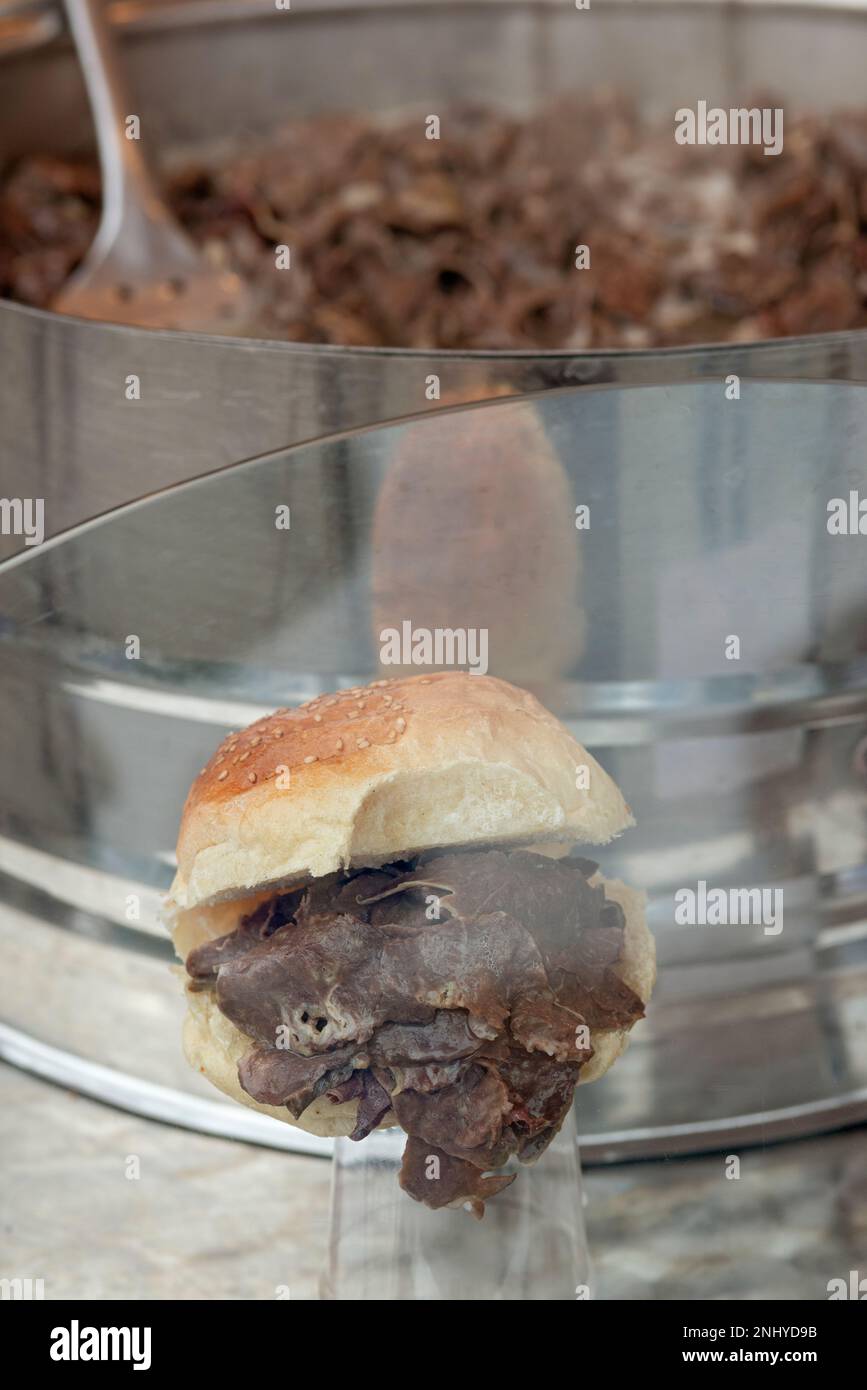 Italy, Sicily, Street Food, Pani Ca' Meusa, Bread with Spleen and Lung ...