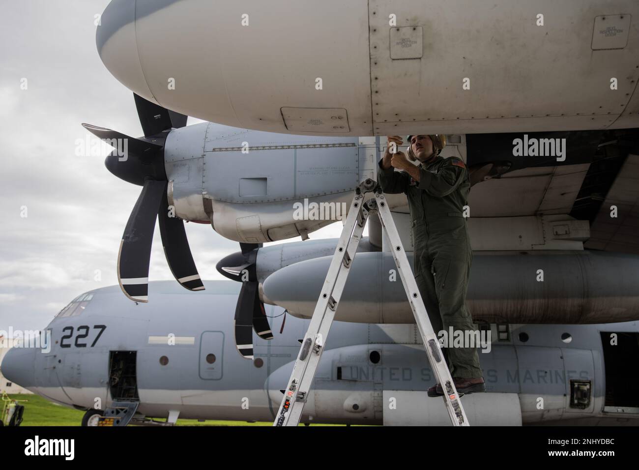 U.S. Marine Corps Cpl. David Cummings, a KC-130J Super Hercules ...