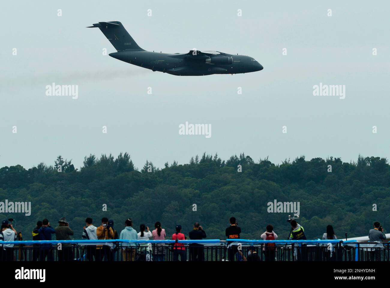 A China's new YU-20 aerial tanker performs during the Zhuhai Air Show ...