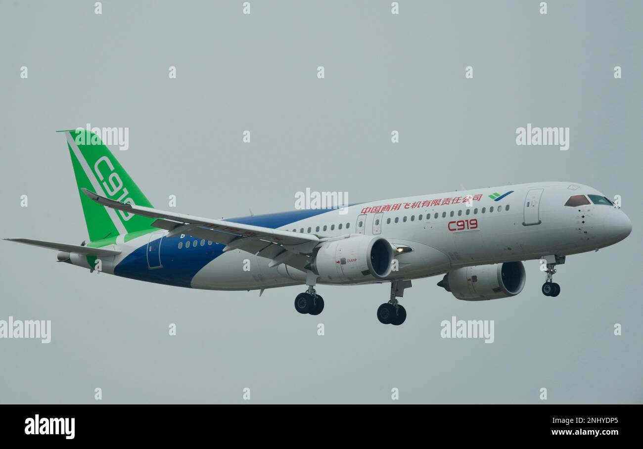 A C919, a passenger jet developed by Commercial Aircraft Corporation of ...