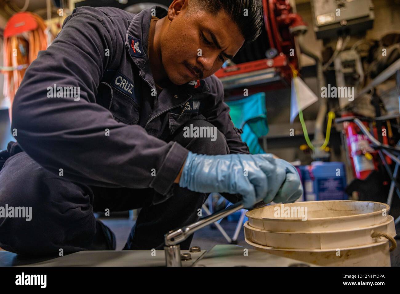 220803-N-GF955-1011 NAVAL STATION ROTA, Spain (Aug. 3, 2022) Machinist ...