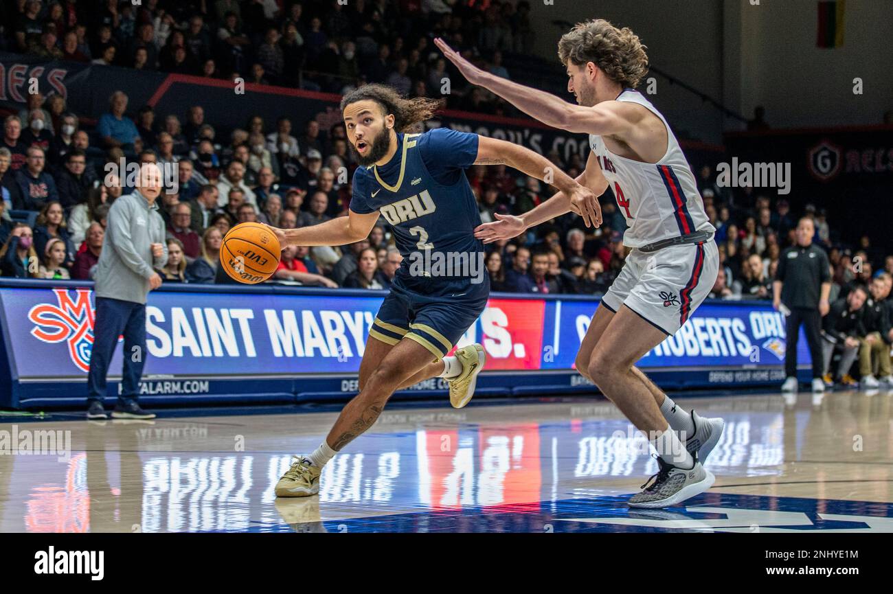 November 07, 2022 Moraga, CA U.S.A. Oral Roberts guard Kareem Thompson ...