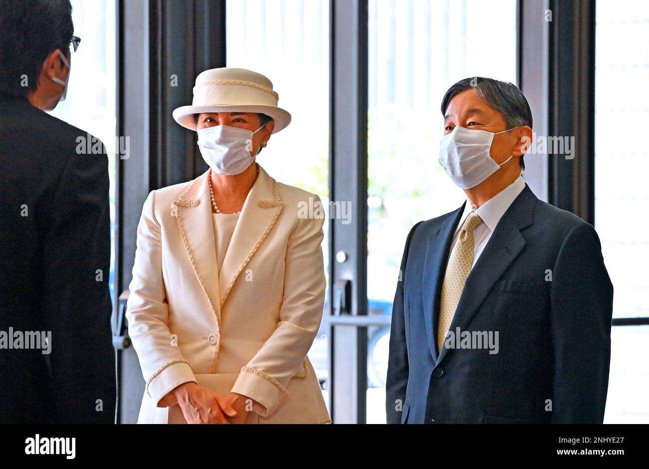 Japan's Emperor Naruhito and Empress Masako arrive at Ryogoku Kokugikan ...