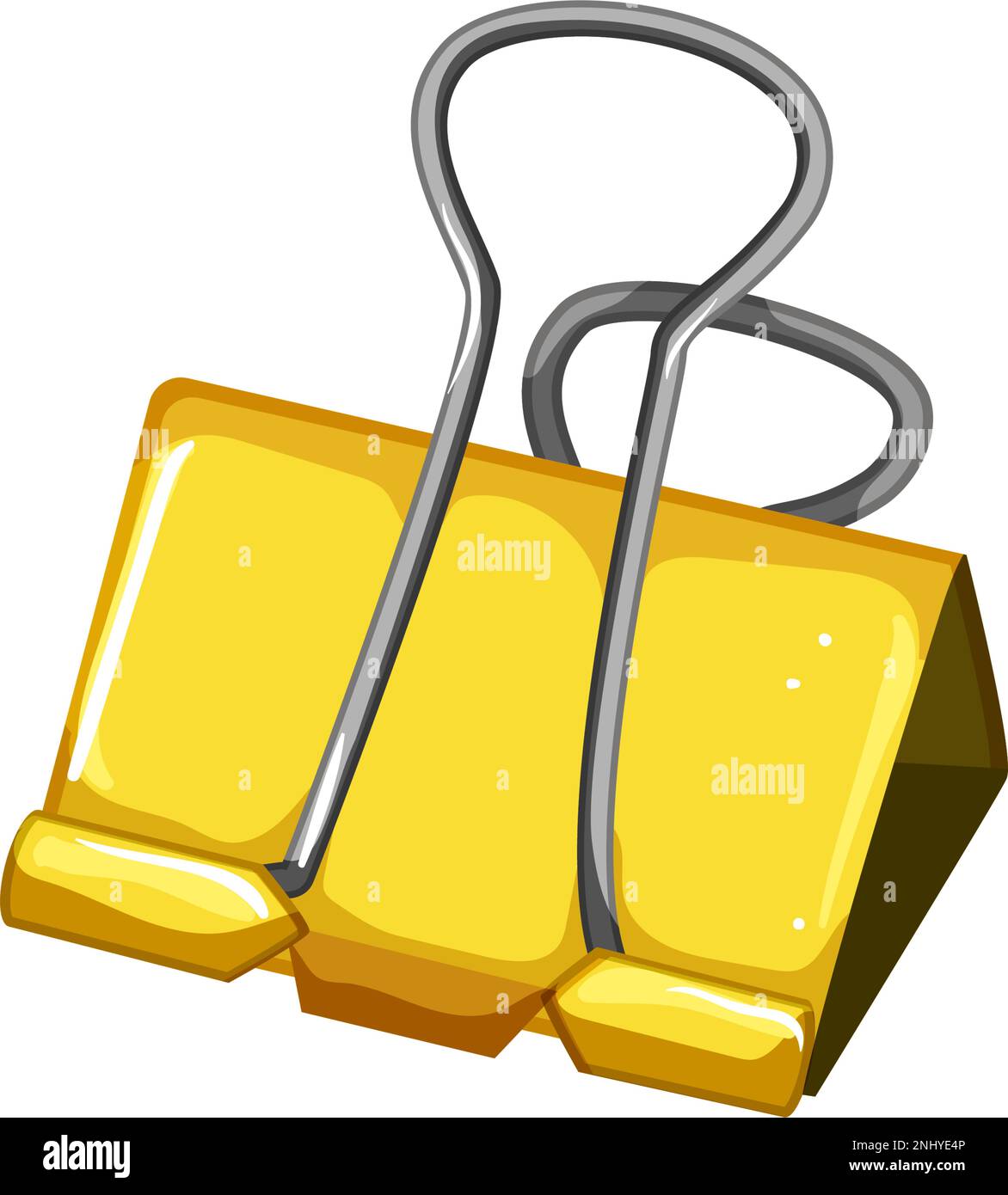 accessory binder clip cartoon vector illustration color Stock Vector ...