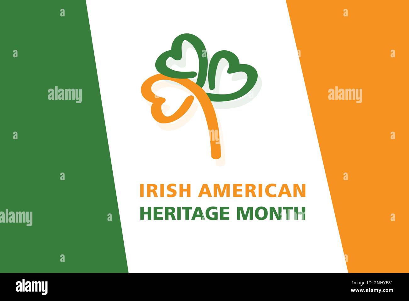 Irish-American Heritage Month,Business greeting card with Irish ...