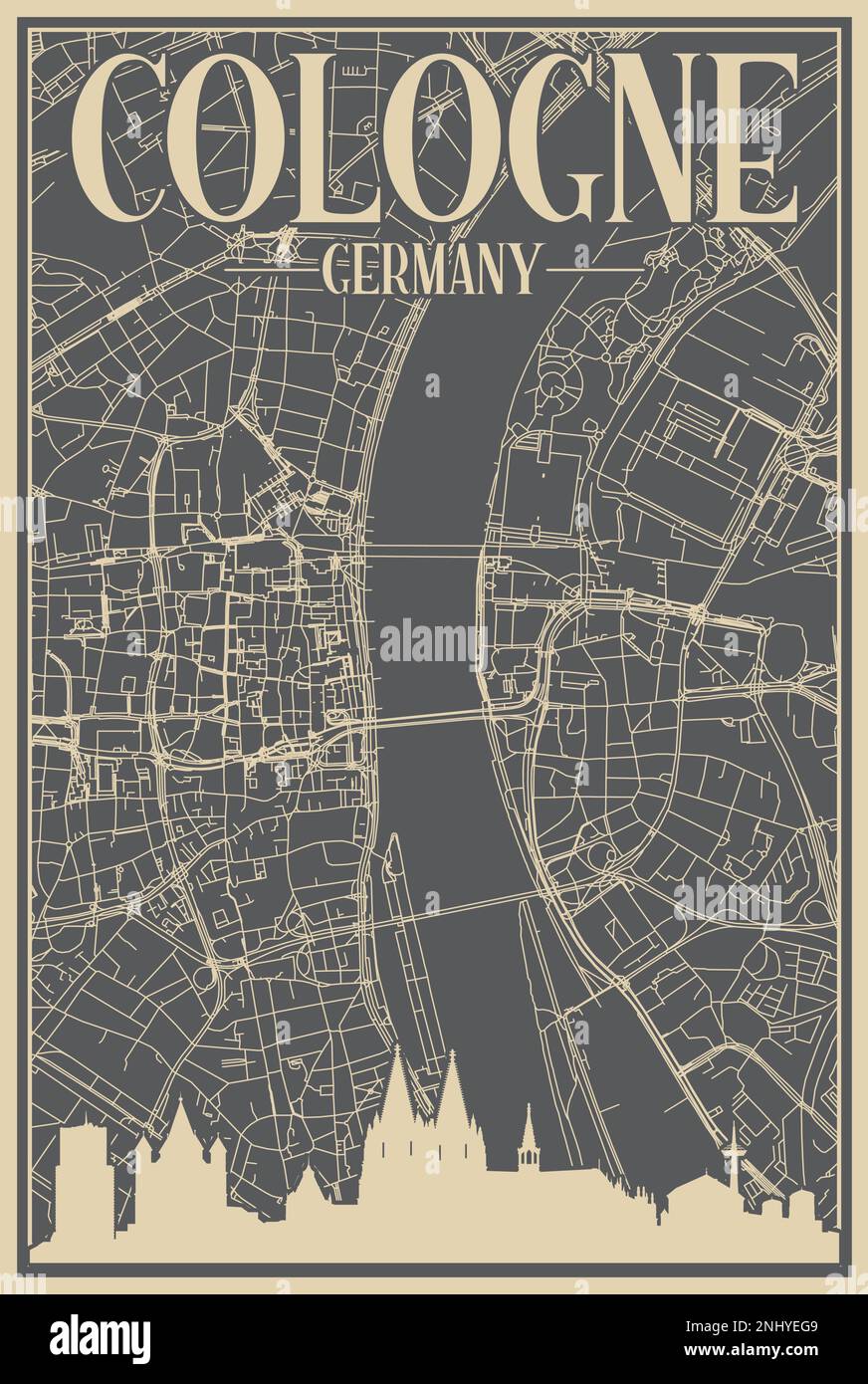 Cologne germany old town Stock Vector Images - Alamy