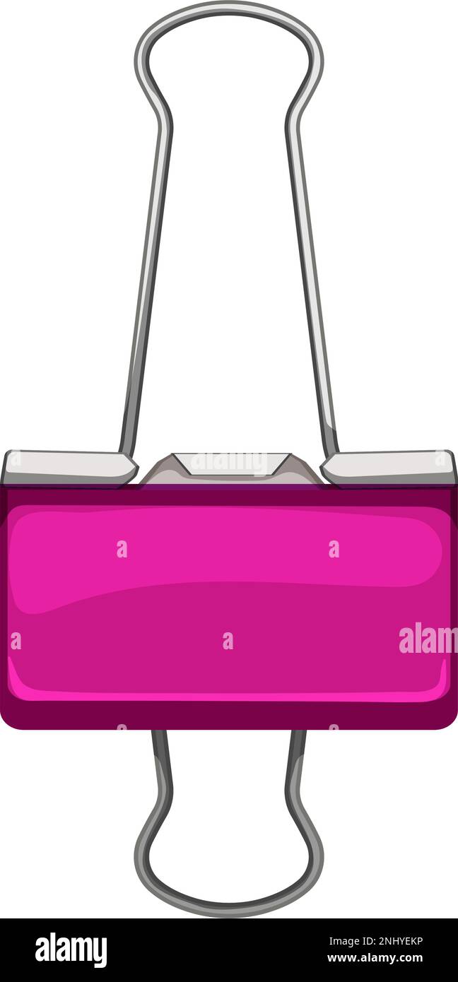 equipment binder clip cartoon vector illustration color Stock Vector ...