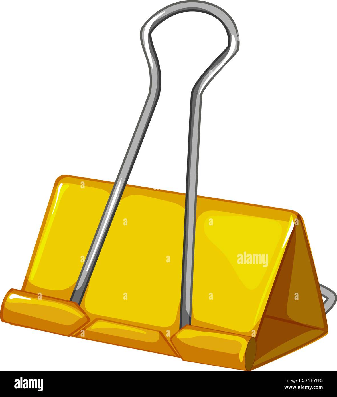 office binder clip cartoon vector illustration color Stock Vector Image ...