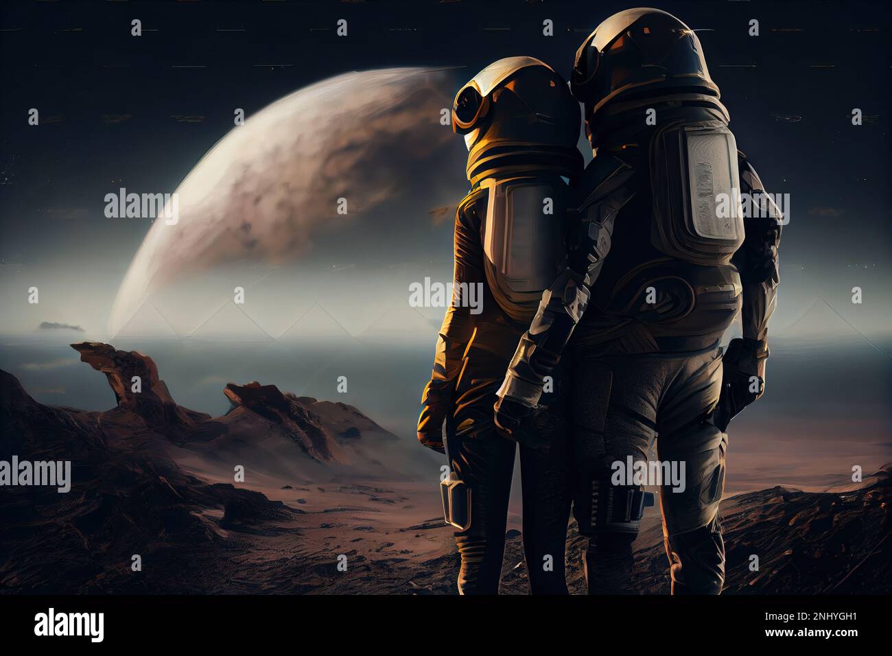 Men in space armor hi-res stock photography and images - Alamy