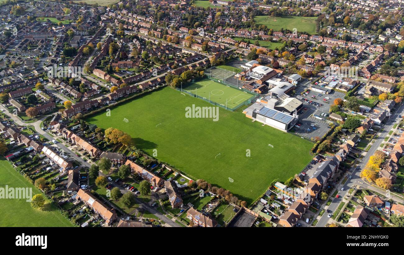 Aerial photo of the the town of Woodthorpe, it's a suburb in the south ...