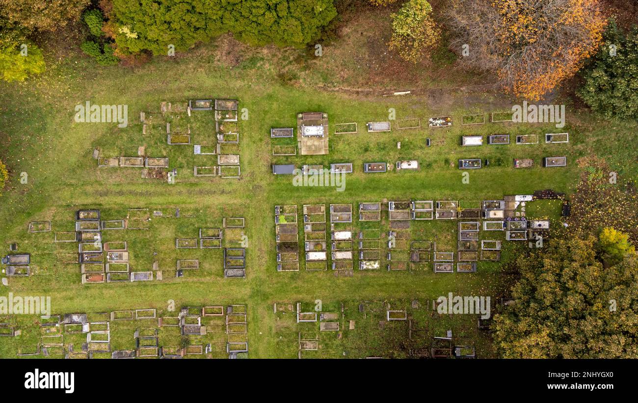 Aerial photo of the the town of Woodthorpe, it's a suburb in the south ...