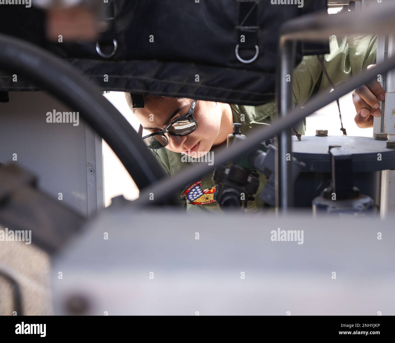 U.S. Marine Corps Pvt. Yesica Salazar, cryogenics equipment operator ...
