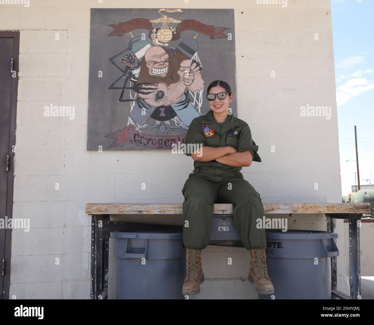 U.S. Marine Corps Pvt. Yesica Salazar, cryogenics equipment operator ...