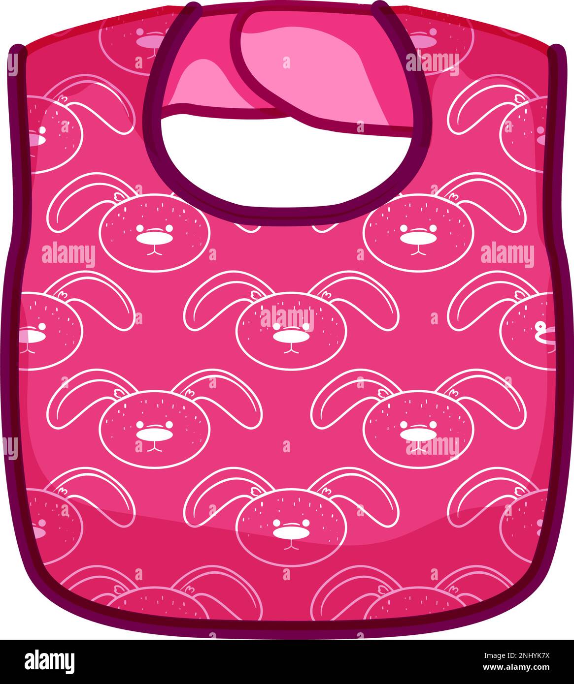 kid bib cartoon vector illustration color sign Stock Vector Image & Art ...