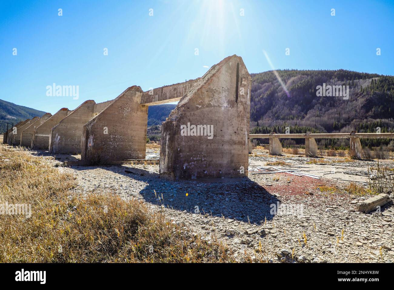 Remains of the base that was used for training of the 10th Mountain ...