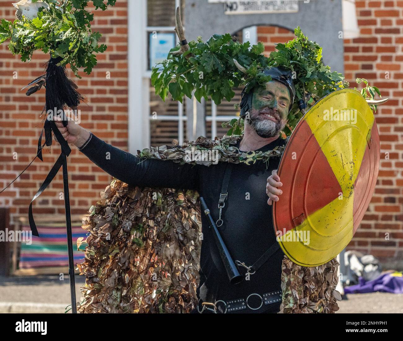 The Green Man a Rendham Mummers character celebrating the summer ...